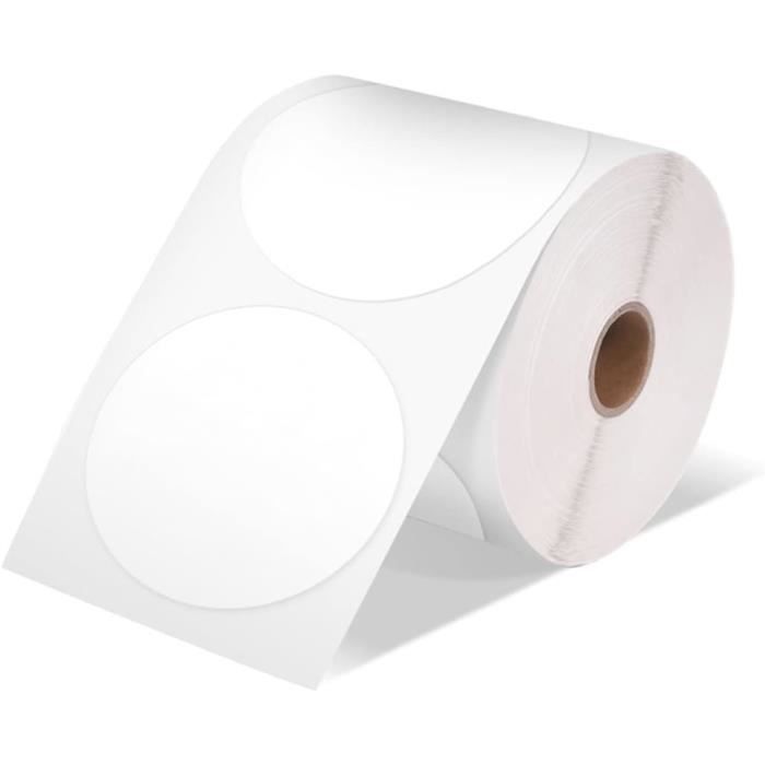 2"x2" Lot De 750 Étiquettes Thermiques Rondes De 5,1 Cm, Étiquettes ...