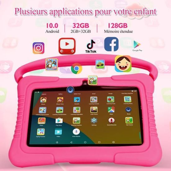 Veidoo Tablette pour Enfants, 7'' Android Tablet PC 2 Go RAM 32 Go ROM ...