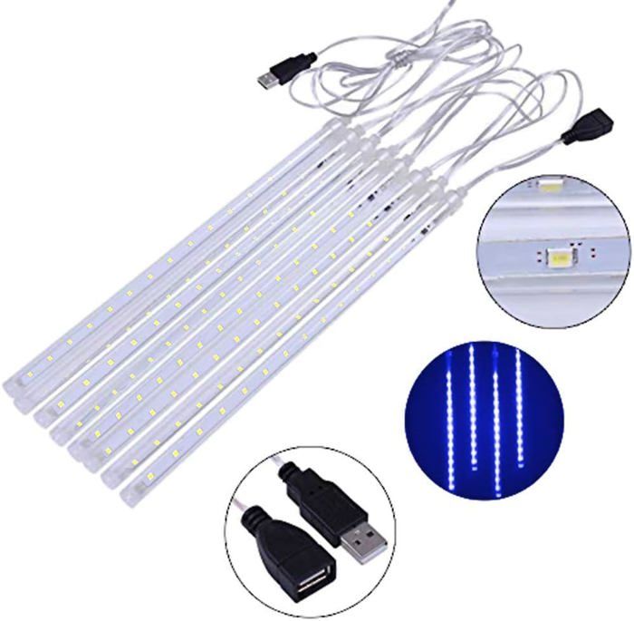 Amélioré Météores Pluie Lumières Guirlandes Lumineuses IP65 Imperméable ...