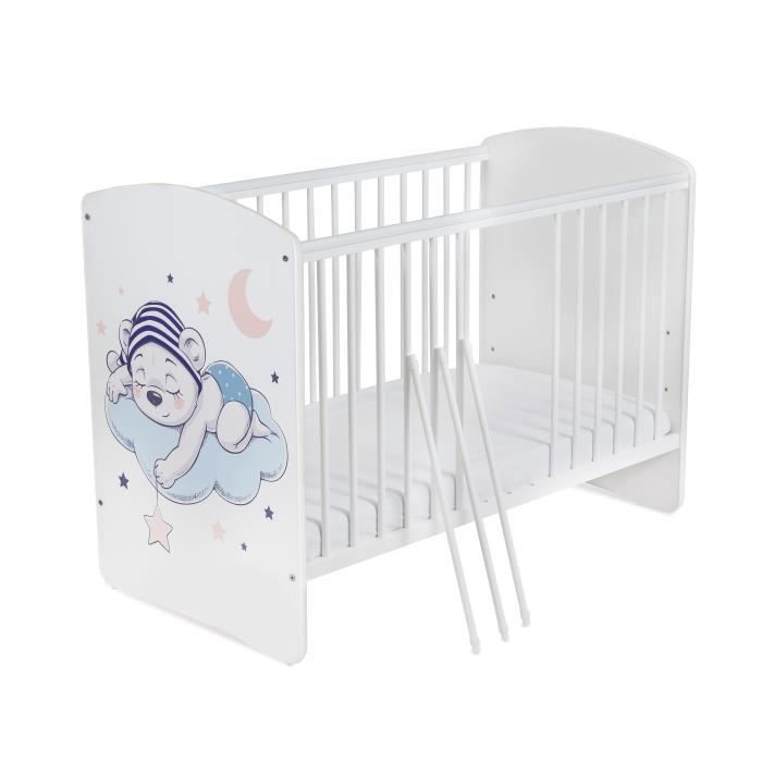 Lit Pour Bébé à Barreaux Tomi 17 Nuage Barreaux Amovibles Avec