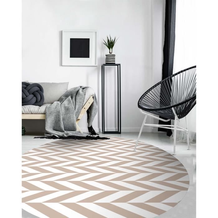Tapis Vinyle Panorama Ronde Épis de Blé Roses 150x150 cm - Tapis pour ...