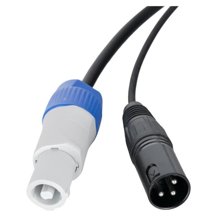 Pronomic Stage PPD-20 Câble Hybride Powerplug-DMX Powercon compatible ...