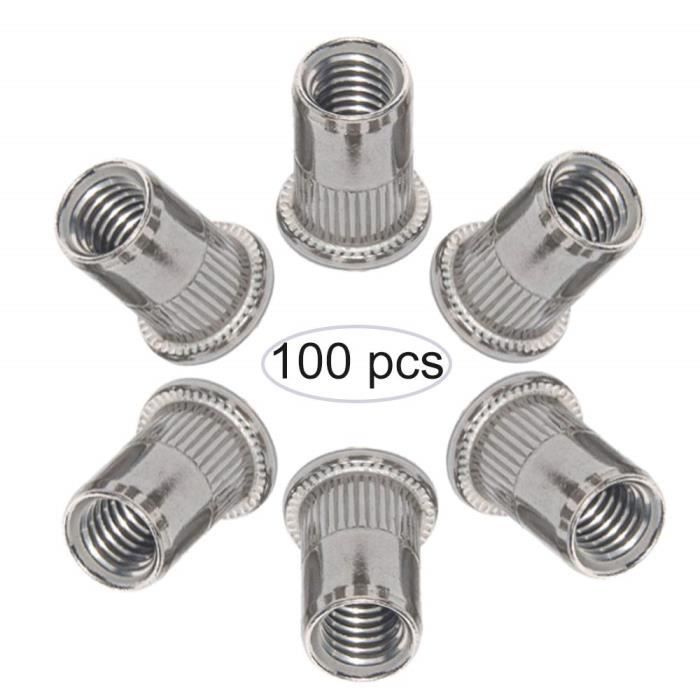 Écrou À Sertir 100 Pièces Rivet Ecrou Rivet Fileté Stainless Steel ...