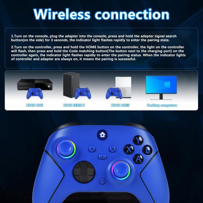 Manette Xbox One, Manette Sans Fil Xbox Series X & S/Xbox One/Elite ...