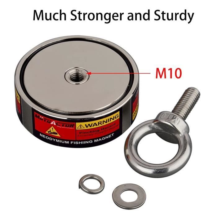 MUTUACTOR Ensembles d'aimants de pêche combinés à double face de 500kg ...