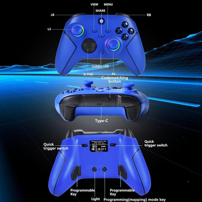 Manette Xbox One, Manette Sans Fil Xbox Series X & S/Xbox One/Elite ...