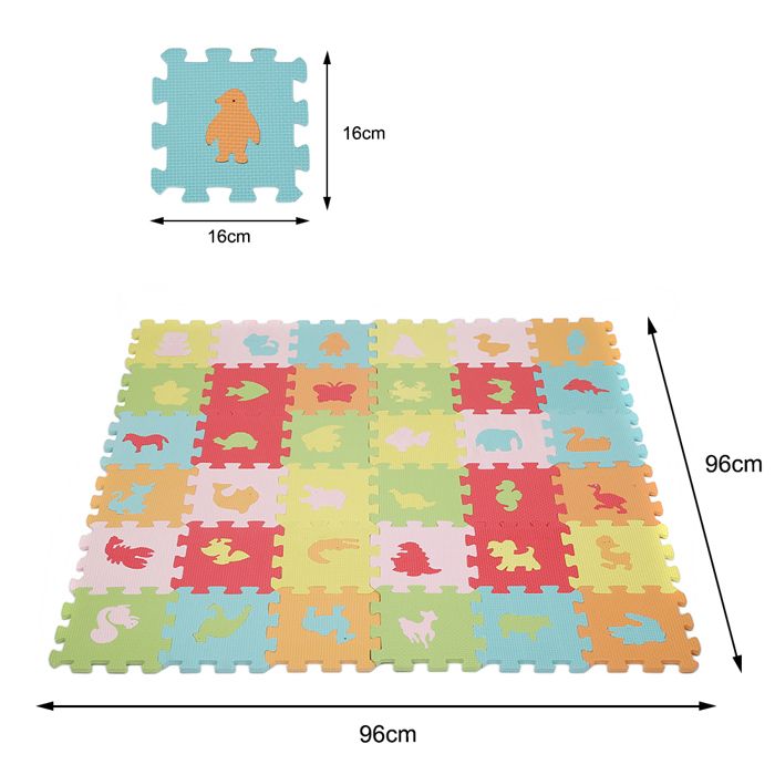 KEDIA Tapis de sol puzzle en mousse EVA pour enfants, 16*16cm ...