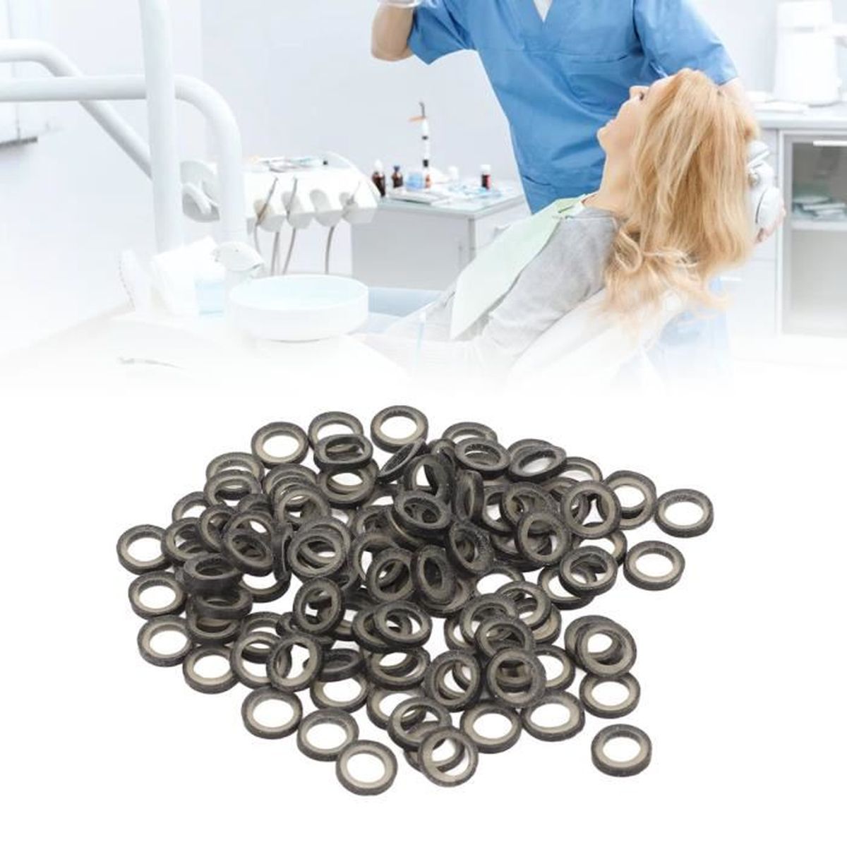 CWU Bande élastique d'écart de dent 500pcs 1/8 pouces bande élastique ...