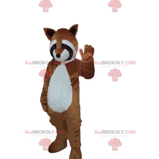Mascotte de raton laveur, costume de panda roux, animal marron ...