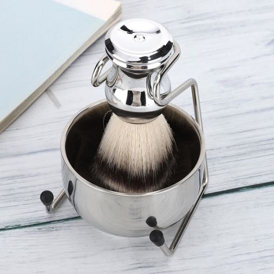 Support de brosse à barbe en acier inoxydable - MXZZAND - Outil de ...