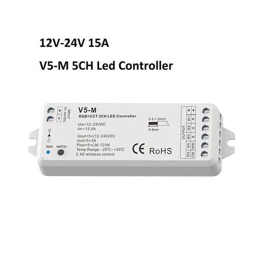 APPAREIL DE COMMANDE LED,V5-M 5CH Led Control--Contrôleur de Led ...