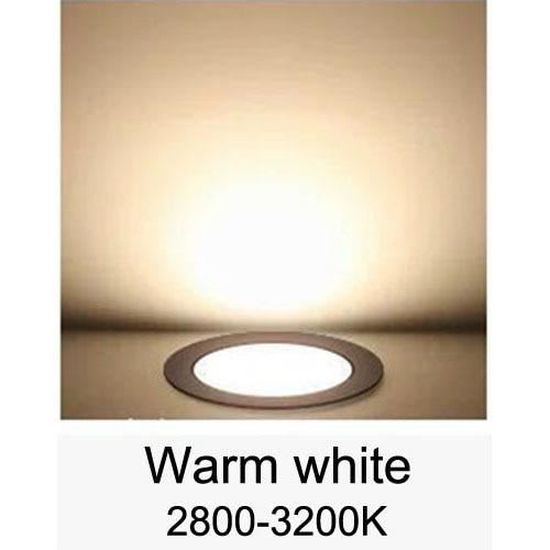 SPOTS,Warm white-7W-Black--Plafonnier encastrable, 3-5-7-9-12-15W, ac ...
