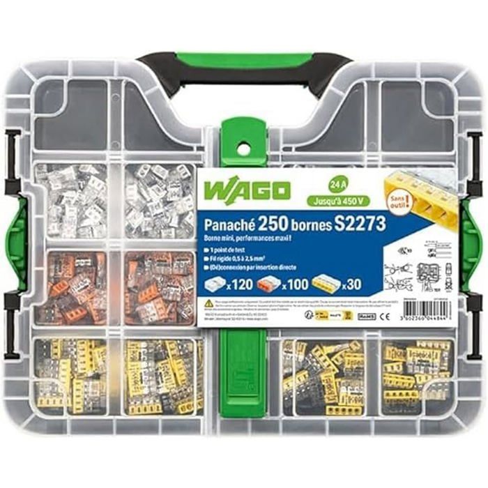 WAGO Mallette 250 Bornes S2273 (120x2E + 100x3E + 30x5E)31 - Cdiscount ...