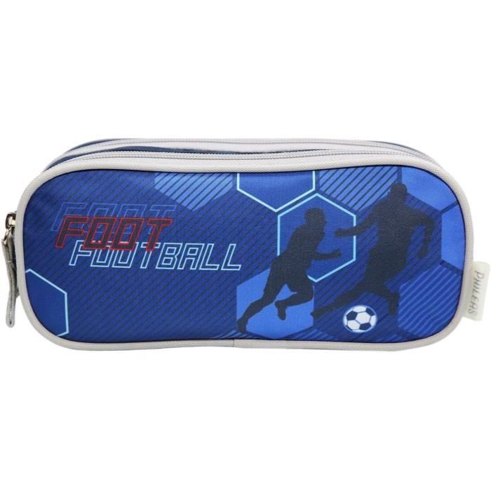 Trousse Scolaire 2 Compartiments Phileas Football Bleue[u1383 ...