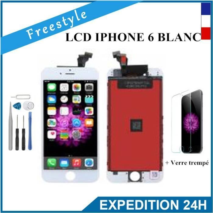 Ecran iPhone 6 BLANC + Film Trempé + Outils - Cdiscount Téléphonie
