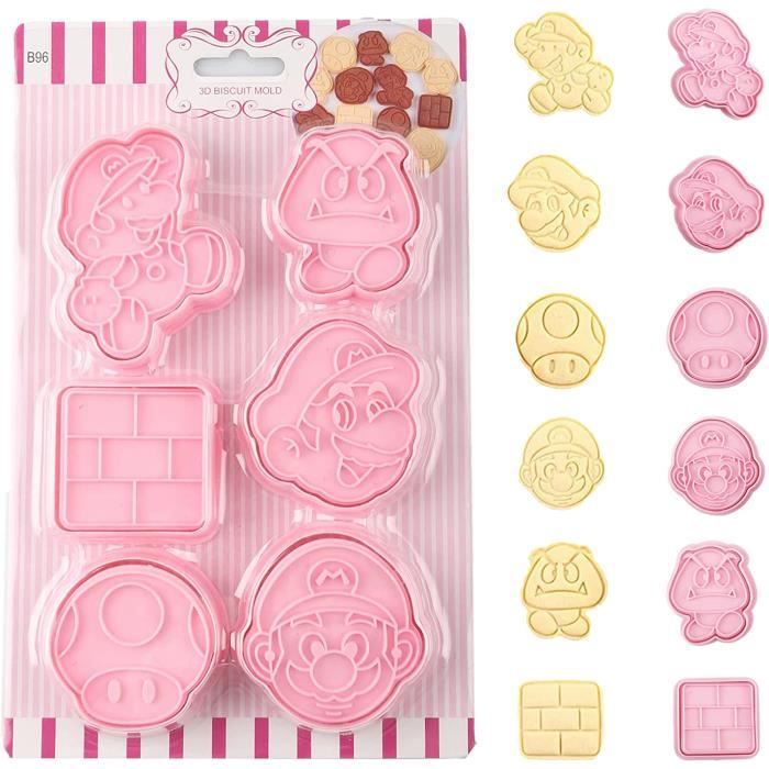 Lot de 6 emporte-pièces 3D avec Super Mario, biscuits pour enfants pour ...