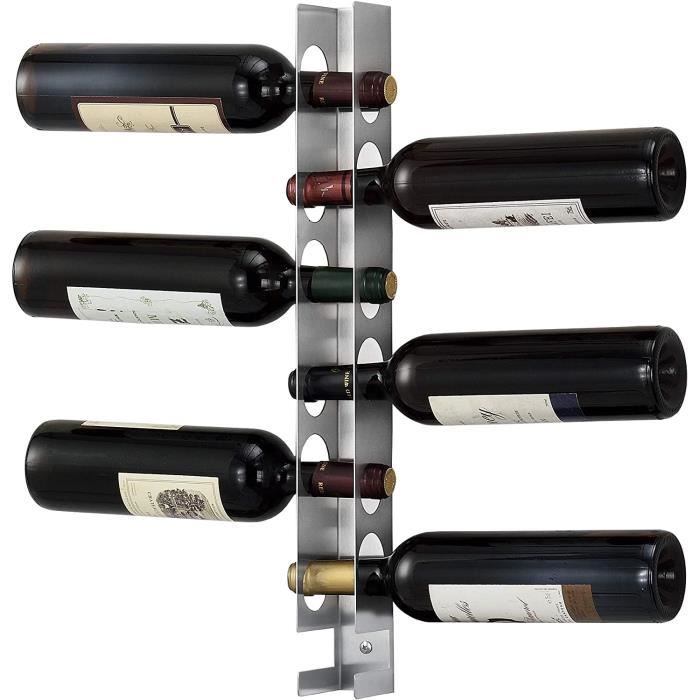 Porte-Bouteilles Stylé Range-Bouteilles Étagère Murale Rangement Pour 6 ...