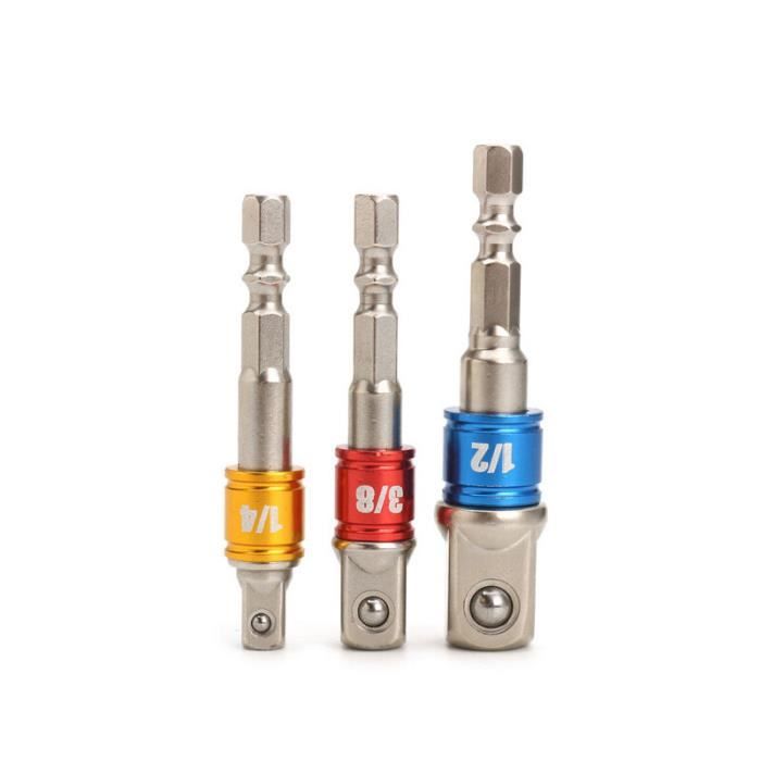 Foret-meche,Adaptateur de douille de perceuse à tige pour perceuse à ...