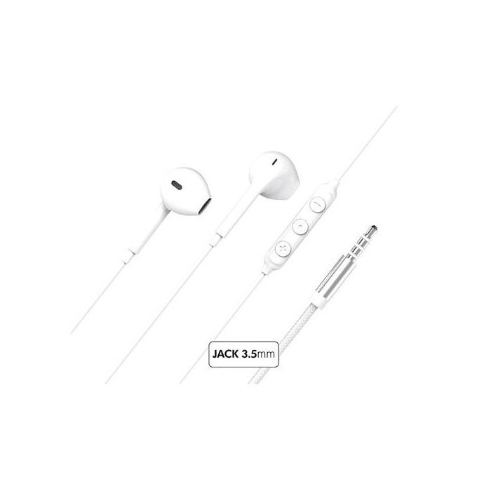 Ecouteurs avec fil Force Play KP Bouton Jack 3.5mm Blanc - Cdiscount TV ...