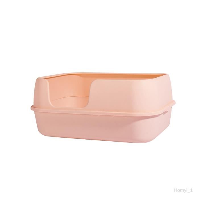 Boîte à litière pour chat semi-ouverte/bac à litière pour chat ...