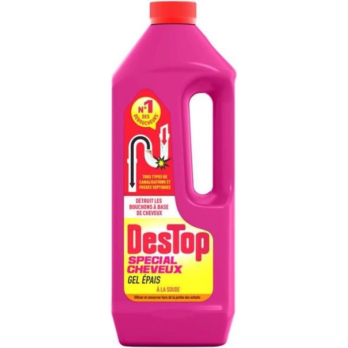DESTOP Gel déboucheur spécial cheveux - 1 l - Cdiscount Au quotidien