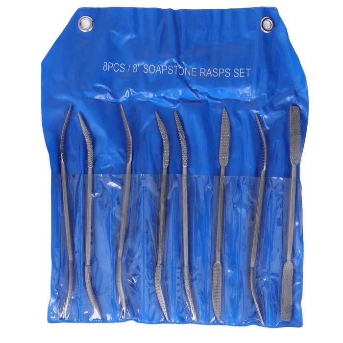 Lime à râpe à double extrémité - EJ.LIFE - Lot de 8 limes en acier allié - Meulage rapide et ...