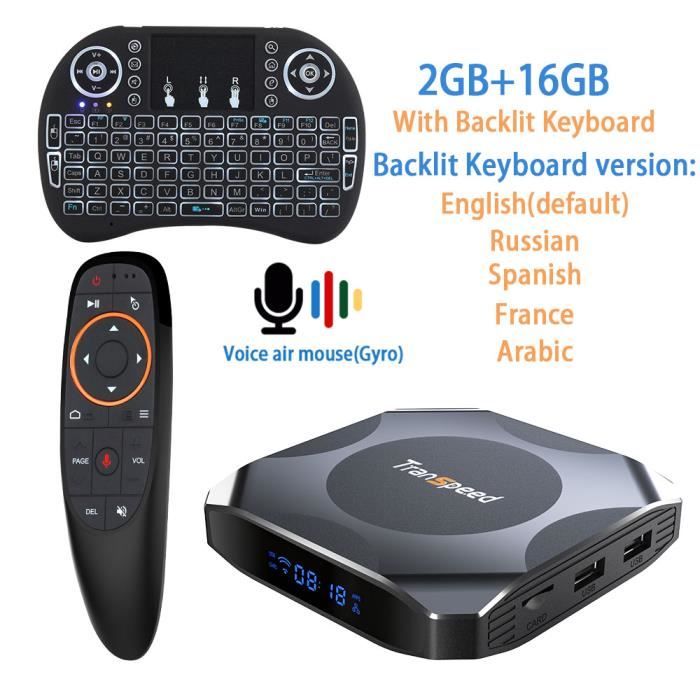 MEDIA STREAMER,16gvoicekeyboard Transpeed Android 11 TV BOX BT50 3D ...