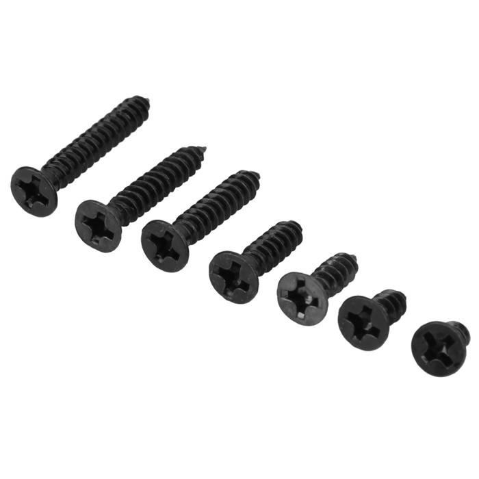 GOTOTOP vis en acier au carbone 480 pièces vis autotaraudeuses M3 tête plate croix en acier au ...