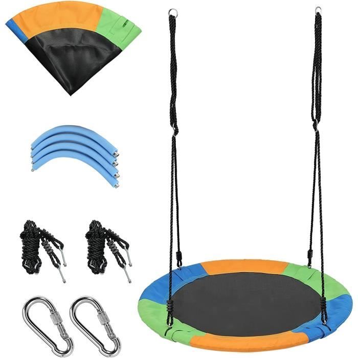 Grande balançoire Ronde Enfant, 100cm Balançoire Nid d'Oiseau à ...