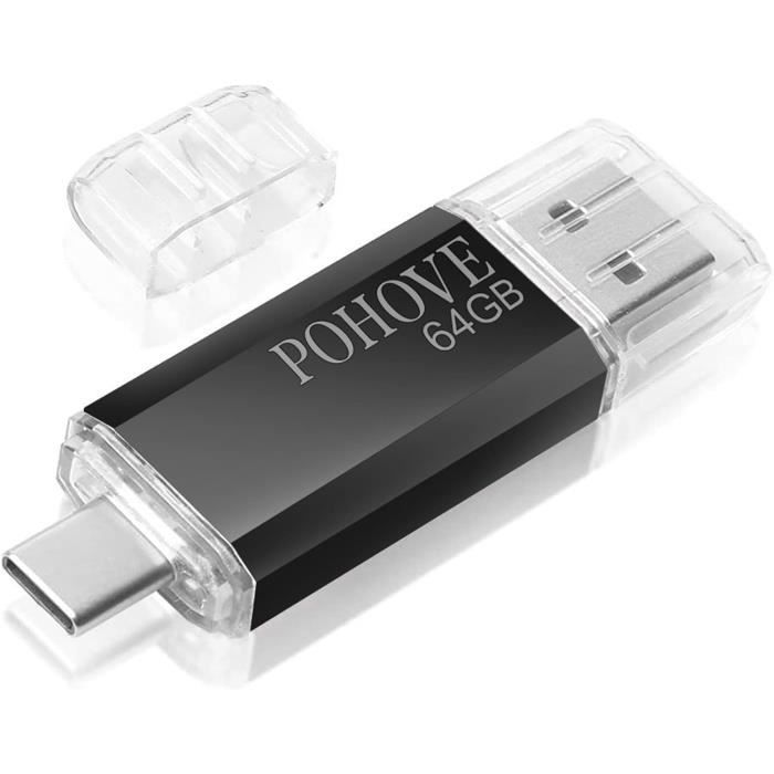 Cle Usb 64 Go, Otg Clé Usb C 64 Go Mini Clef Usb 64Go 2 En 1 Type C Pen ...