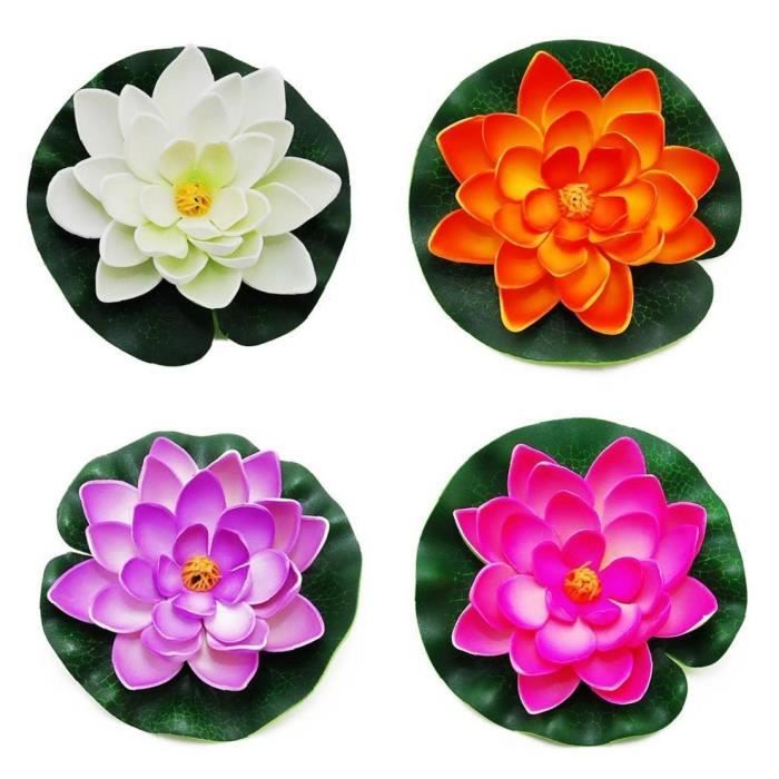 Decor Water Lily Lily with Stylus Artificielle eau mousse lotus fleur ...