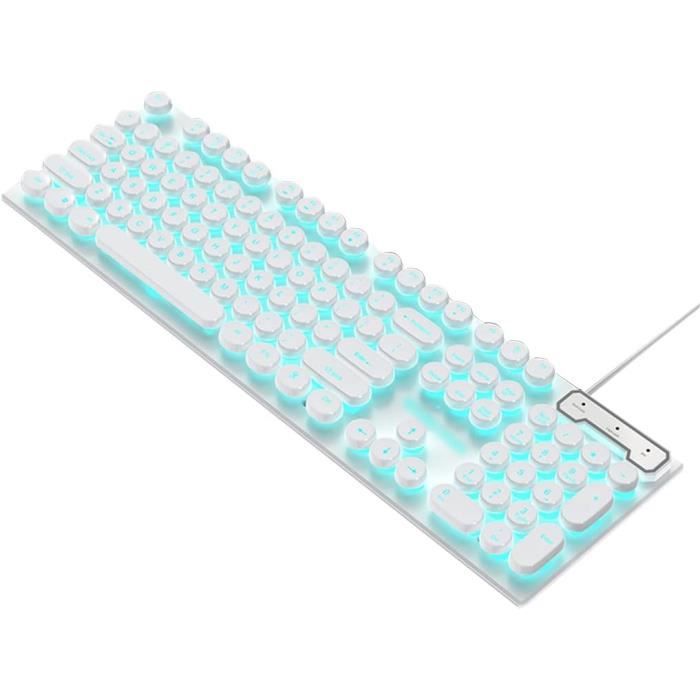 Clavier Mécanique Clavier Filaire Clavier À Touches Rondes Rétro ...