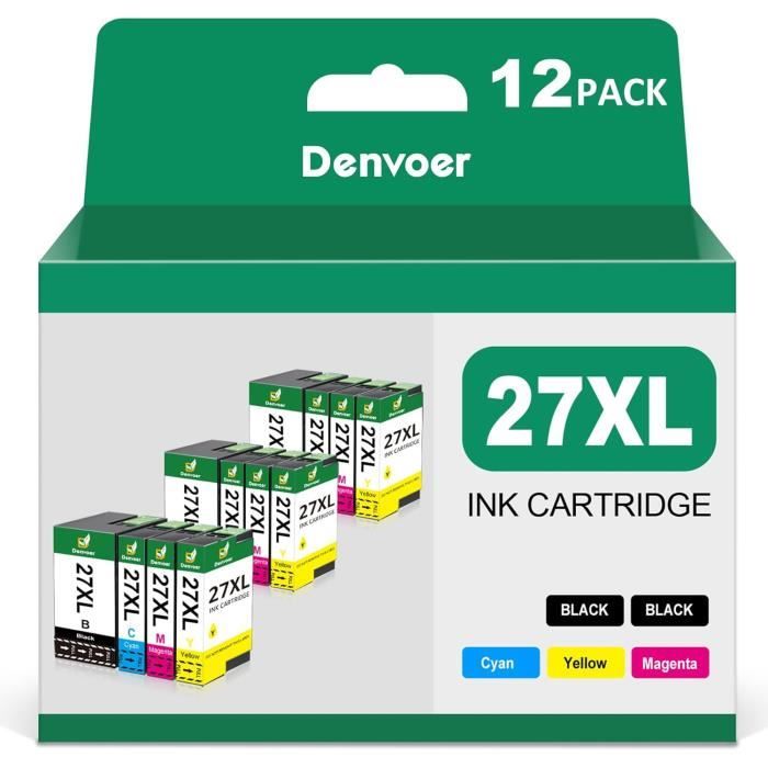 27Xl Cartouches D'Encre Compatibles Avec Epson 27 27Xl Pour Epson Workforce Wf3620 Wf-3640 Wf ...