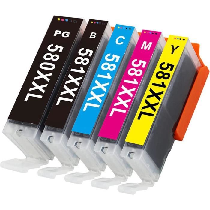 Cartouches D'Encre Compatibles Avec Canon Pgi-580 Cli-581 Xxl Pour Canon Pixma Tr8550 Ts705 ...