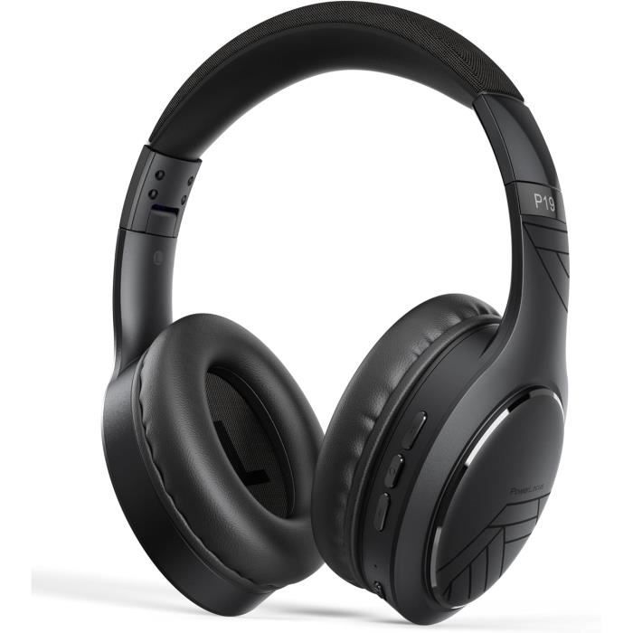 Casque Bluetooth Sans Fil, Casque Audio Avec Microphone, 60 Heures, 3 Eq Modes, Casque Pliable ...