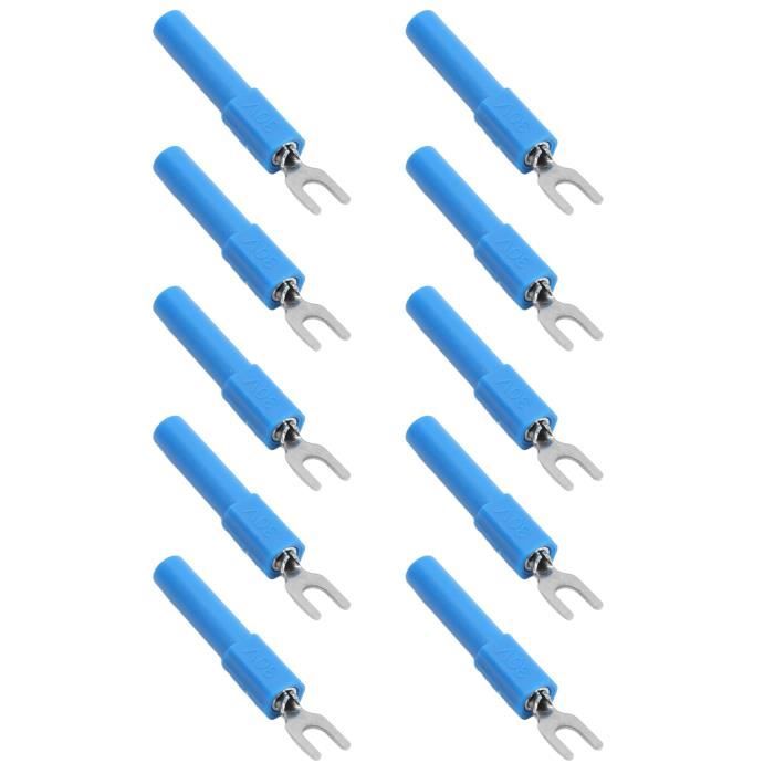 Connecteur de fil de fourche 10pcs 4mm Fork Spade Wire Connectors U ...