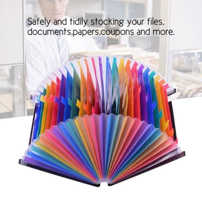 QF14818-Aibecy Organiseur de dossiers de fichiers de 12 pochettes ...