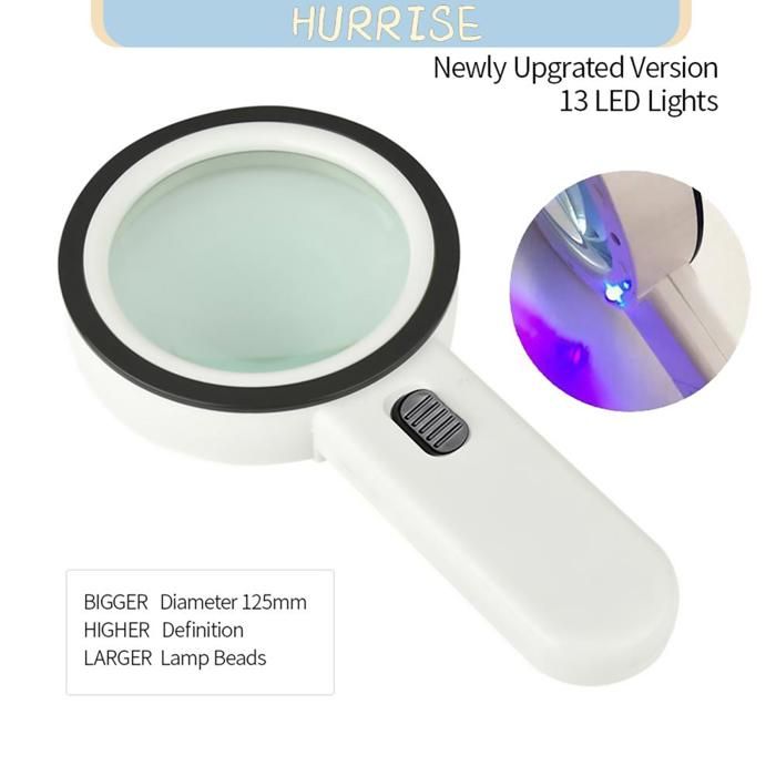 Tbest Loupe de poche 30X Handheld Magnifier High Definition With 13X ...