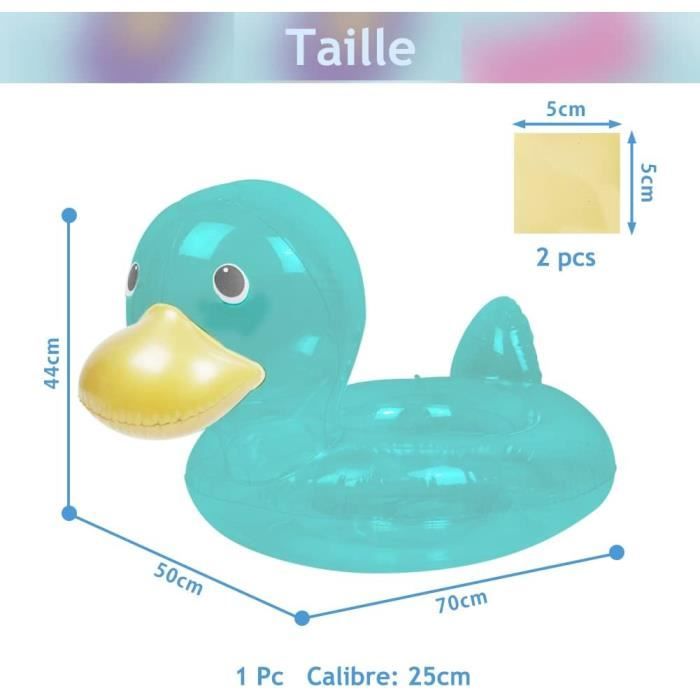 Bouée Piscine Gonflable Canard Enfant - Avec 2 Autocollants De ...