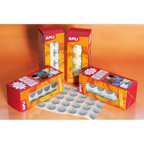 Gommettes - APLI - Rouleau de 5192 Rondes 10,5 mm - Métallisée ...