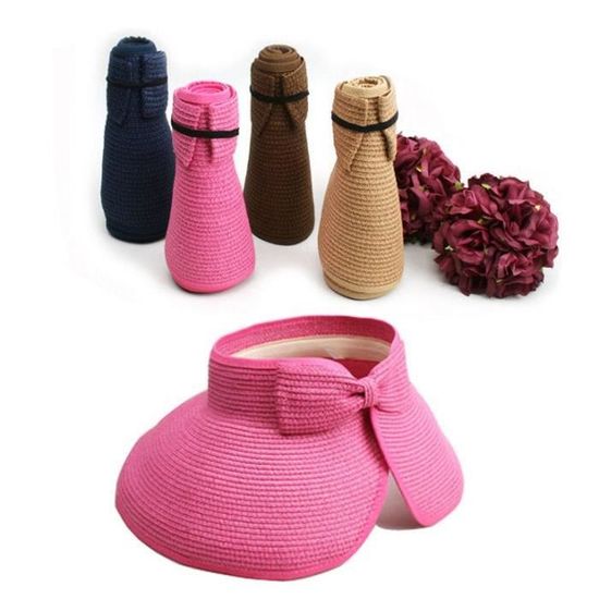 Chapeau de paille Capeline Pliant design Rose - Cdiscount Prêt-à-Porter