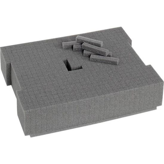 Insert en mousse - SORTIMO - 600.000.3673 - 405 x 315 x 85 mm - Gris ...