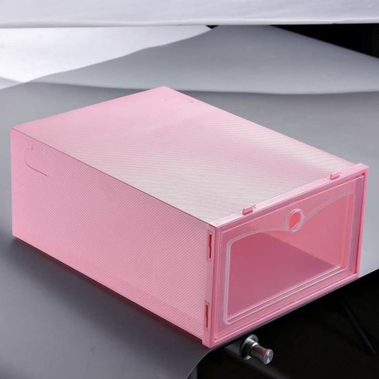 New Foldable Clear Shoes Storage Box Plastic Stackable Shoe Organizer ...