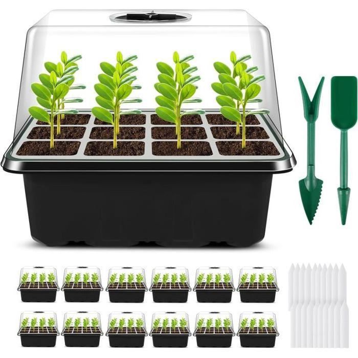 MINI-SERRE - PACK GERMINATION - PACK BOUTURAGE 12 Pièces Mini Serre ...