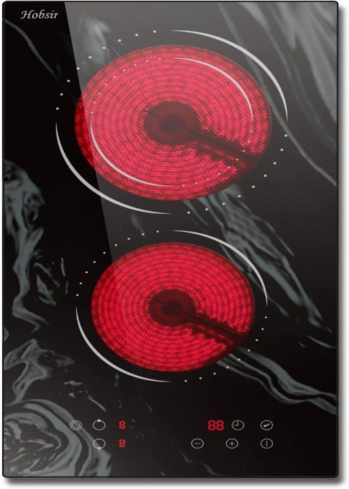 Hobsir Plaque Vitrocéramique 2 Feux,Plaque De Cuisson Électrique ...