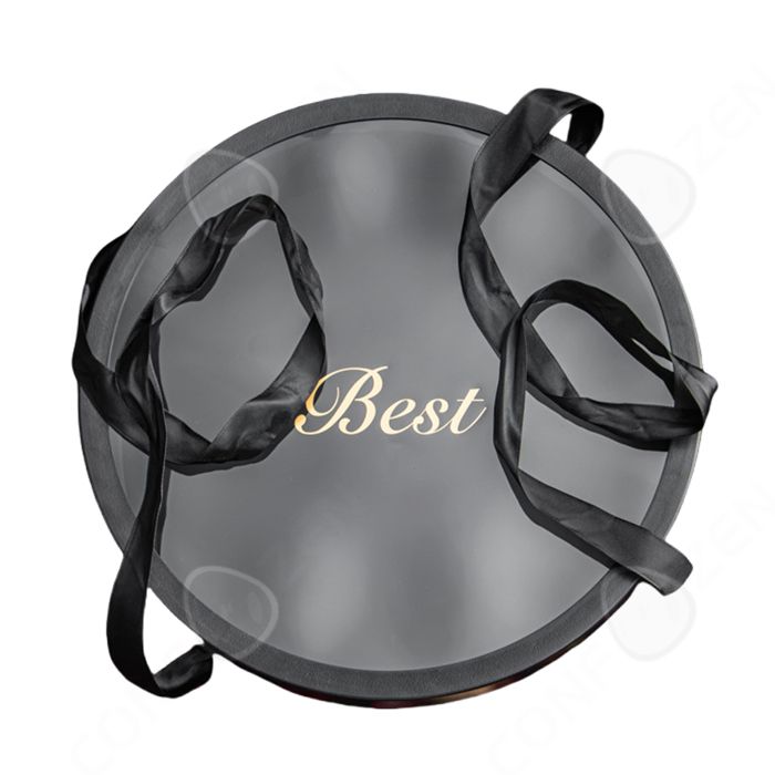 Coffret cadeau rond en acrylique emballage transparent pour bouquet d ...