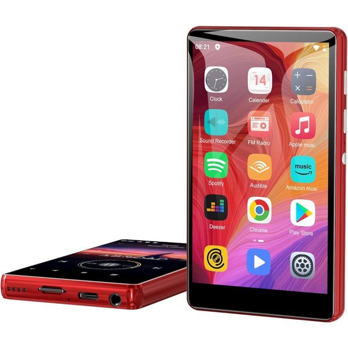 Lecteur MP3 80 Go avec Bluetooth et WiFi,écran tactile de 4,0 pouces ...