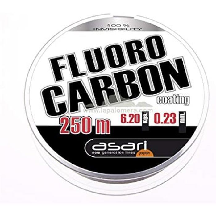 Fil de pêche - ASARI - B/250m - revêtement fluorocarbone - 0.45mm ...