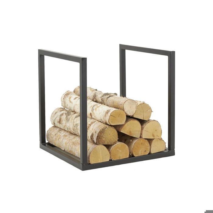 Porte-bûches en métal noir - Cdiscount Bricolage