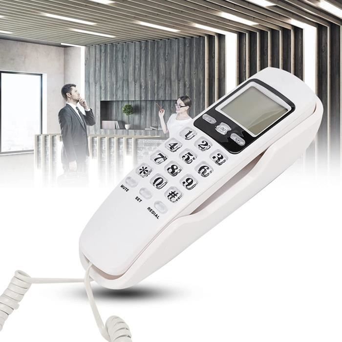Kx T888Cid Téléphone Fixe, Kx T888Cid Caller Id Home Office Phone (Blanc)[H3505] - Cdiscount ...